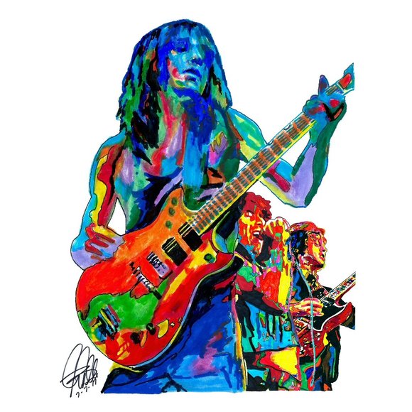 Art | Malcolm Young Acdc Bon Scott Angus Young Rock Music Print Poster ...